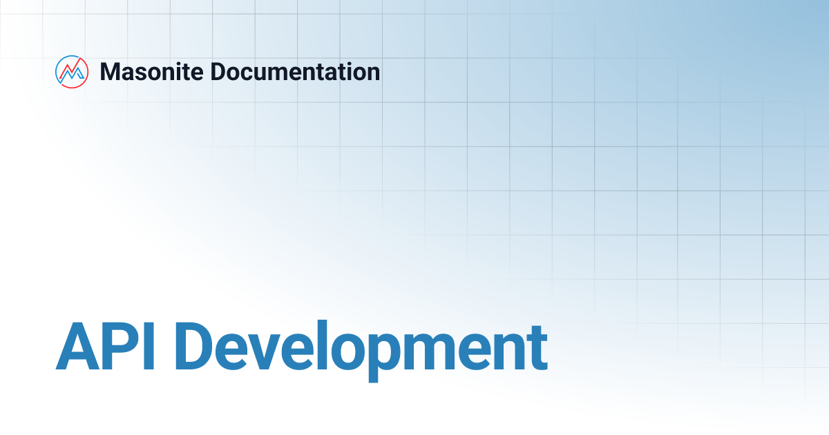API Development | Masonite Documentation