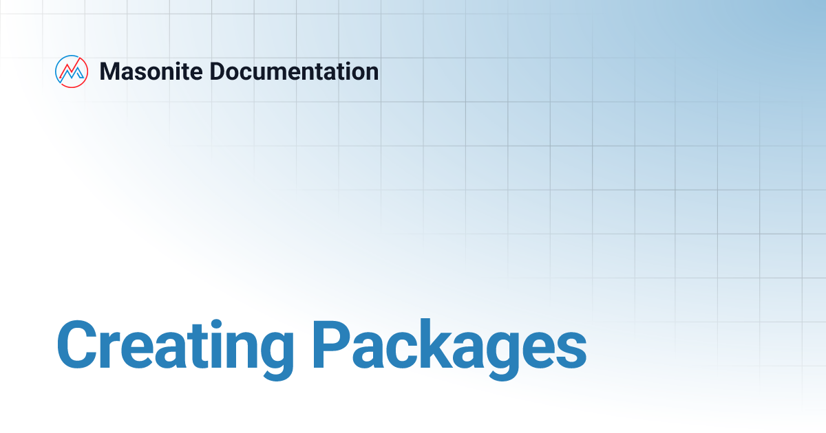 Creating Packages | Masonite Documentation